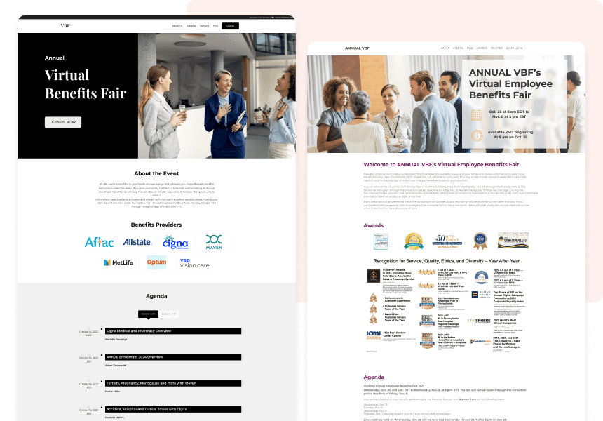 Virtual Benefits Fair Platform (2025) - vFairs.com