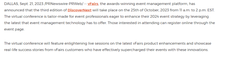 How To Write An Event Press Release [With Examples] - vFairs.com